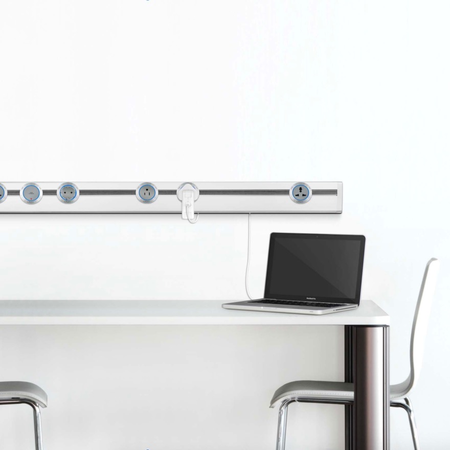 Rail électrique Eubiq E-Genesis, finition aluminium brossé